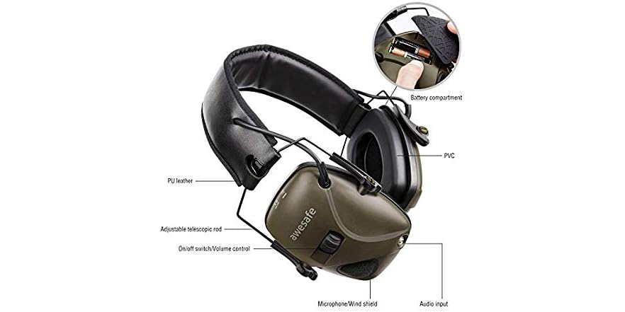 awesafe Electronic Shooting Earmuff