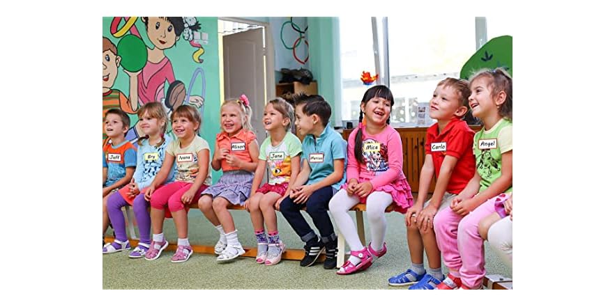 500 Name Badge Stickers with Color Border