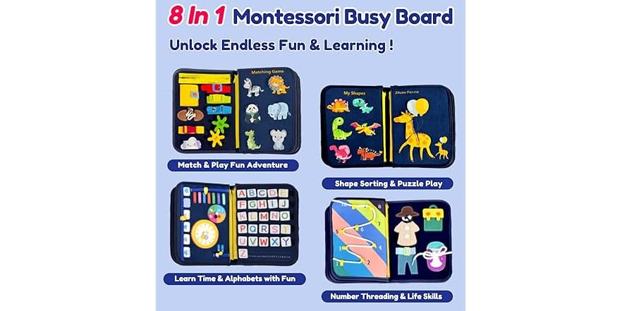 Qizfun Busy Board Book