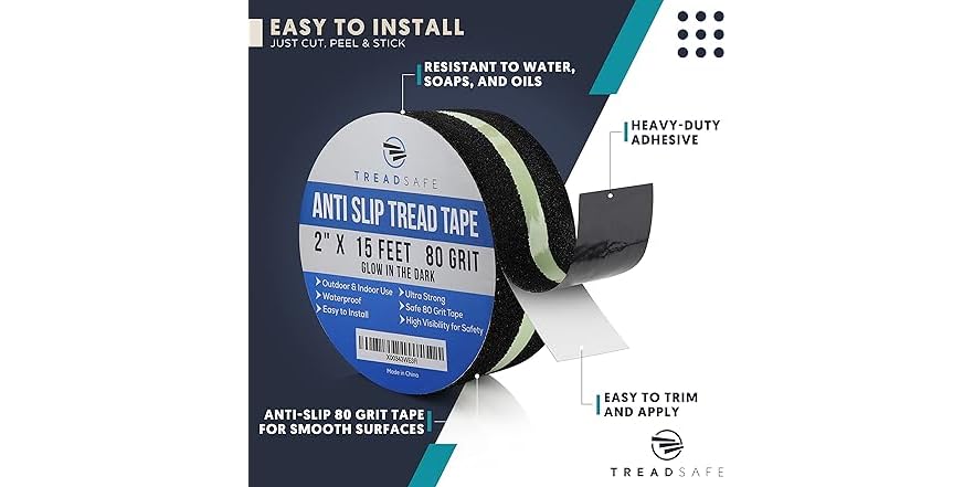 TreadSafe Glow In The Dark 2"x15ft Roll