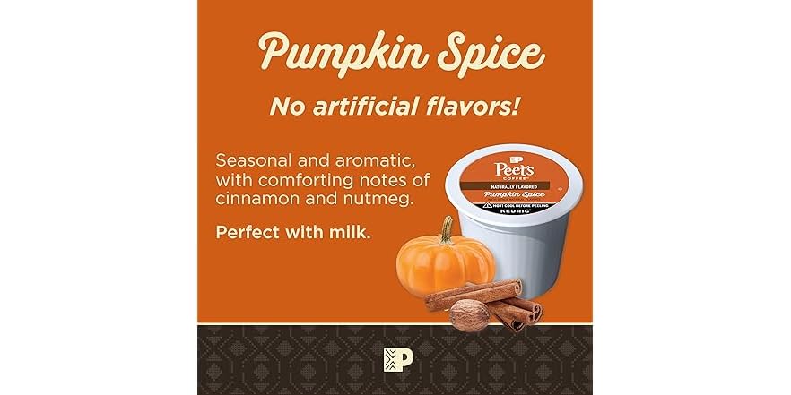(60ct) Peet's Coffee K-Cups Pumpkin Spice