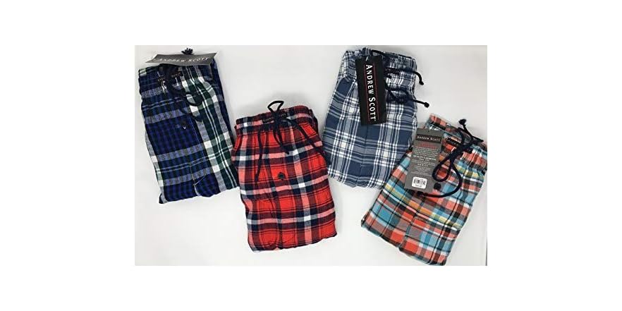 ANDREW SCOTT Mens 3 Pack Pajama Pants