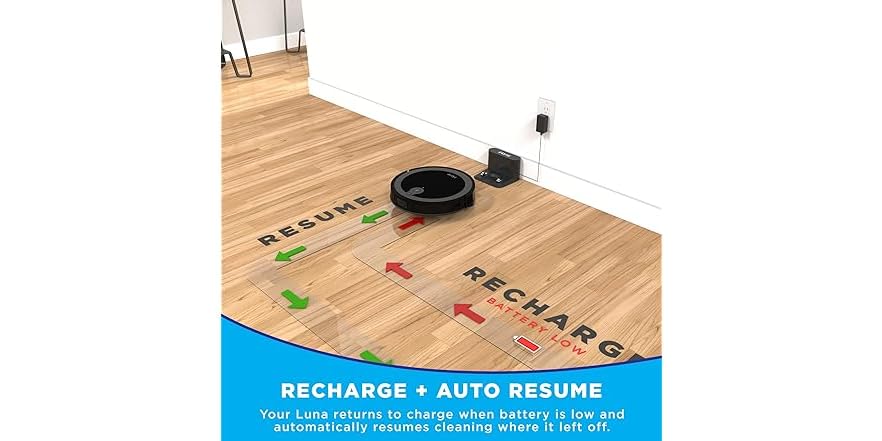 iHome AutoVac Luna Robot Vacuum & Vibrating Mop (S&D)