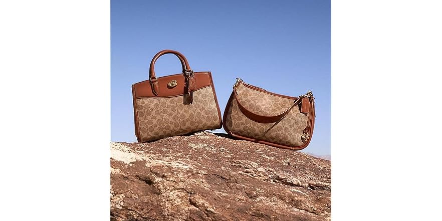 Coach Canvas Signature Cary Shoulder Bag (Open Box)