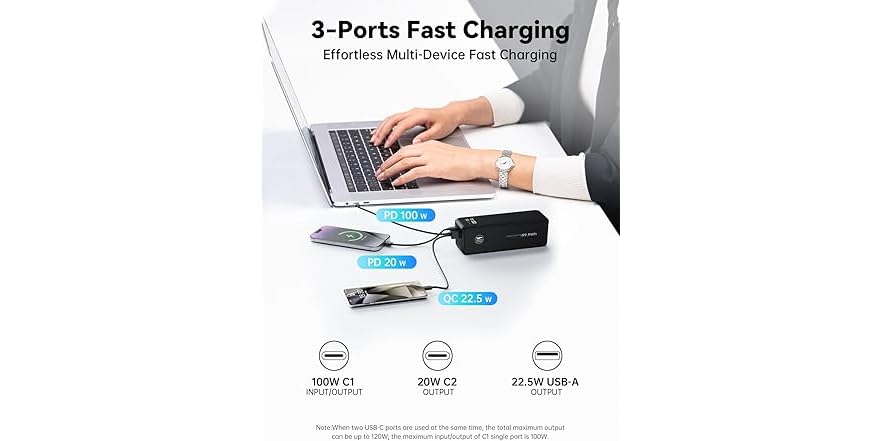 120W 27000mAh High Capacity Power Bank