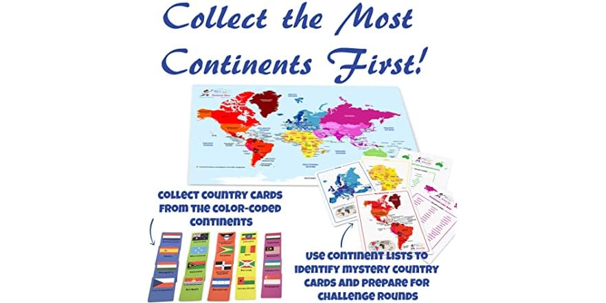 Continent Race Geography Board Game