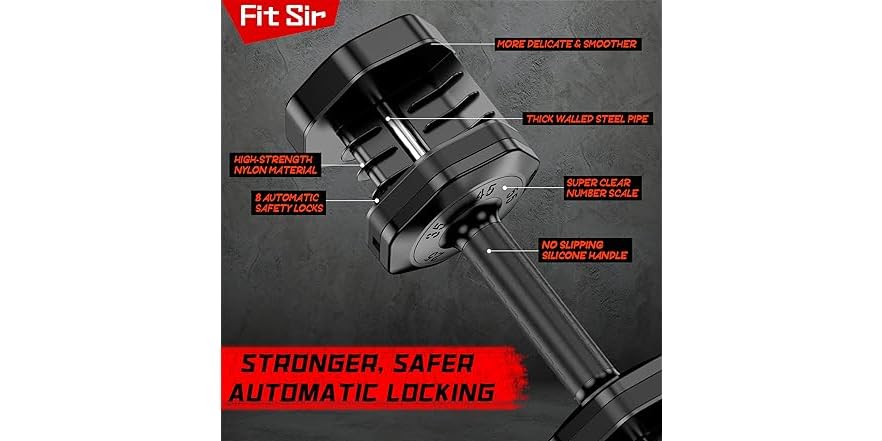 Fit Sir Adjustable Dumbbell 55lbs Single