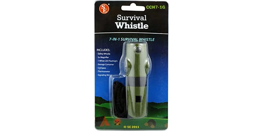 SE 7-IN-1 Survival Whistle- 3 Pack