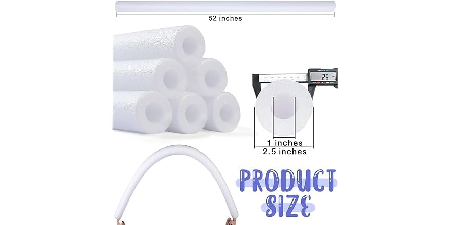 6 Pack Heavy Duty Pool Foam Noodles