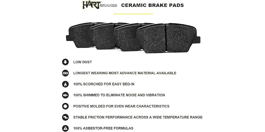 Hart Front Rear Brakes and Rotors Kit