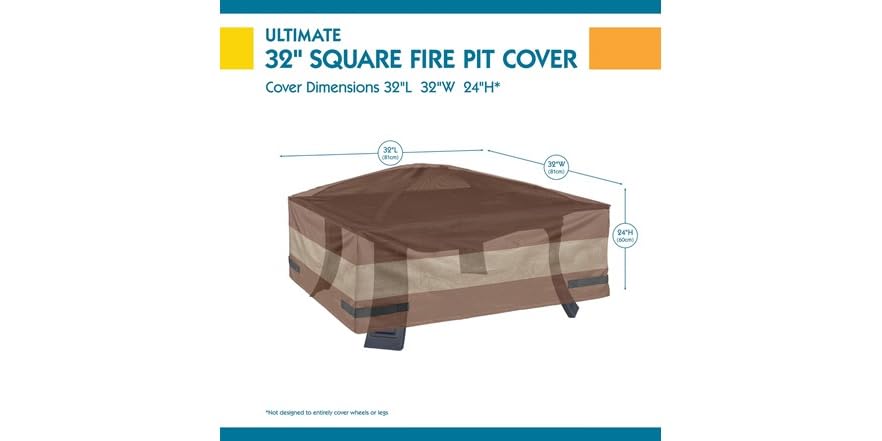 Duck Covers Ultimate Square Fire Pit Cover