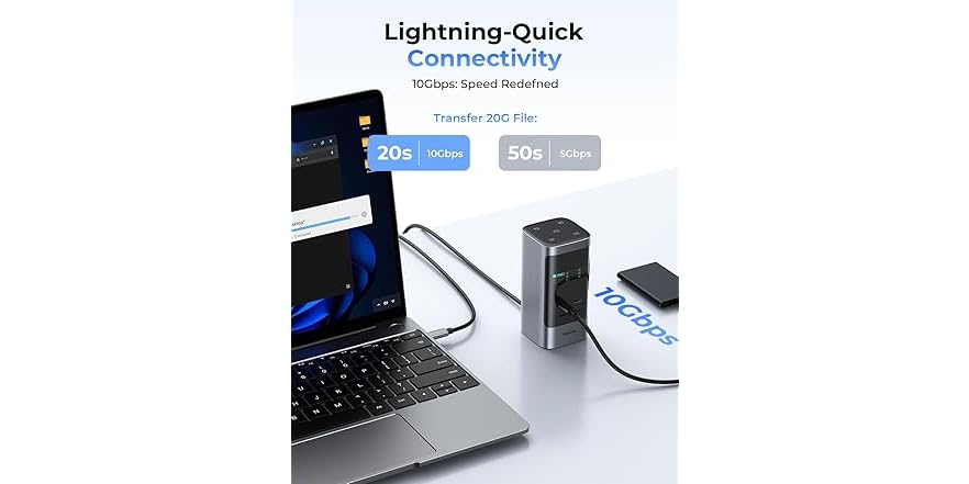 RayCue 15in1 Docking Station | Triple Monitor