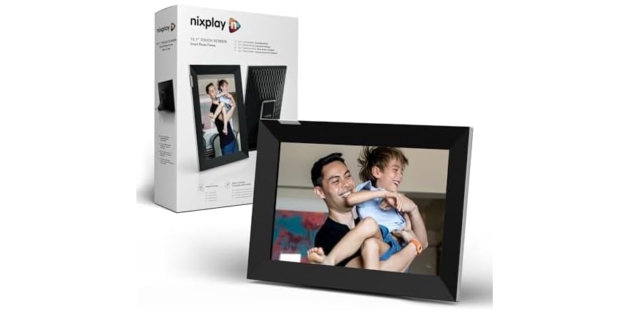 (NEW) Nixplay Digital Touch Screen Picture Frame (Open Box)