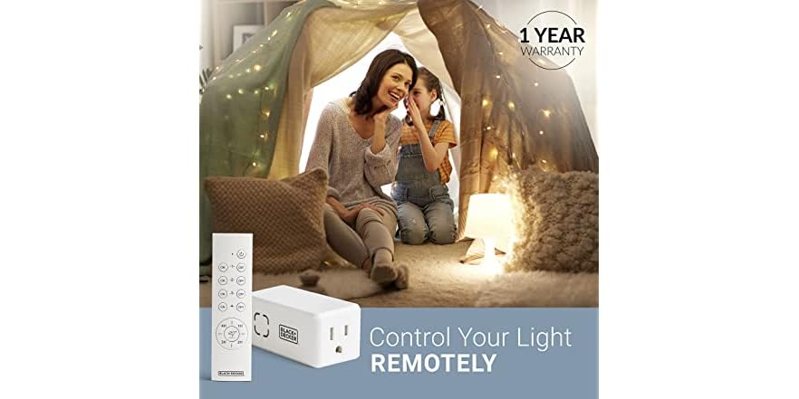 BLACK+DECKER Remote-Control Outlet Timers, 2pk