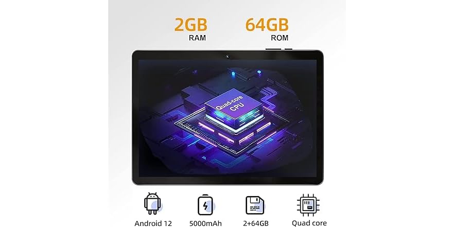 SGIN SGIN Android 12 Tablet, 10.1 Inch 2GB RAM 64GB ROM Tab (Open Box)