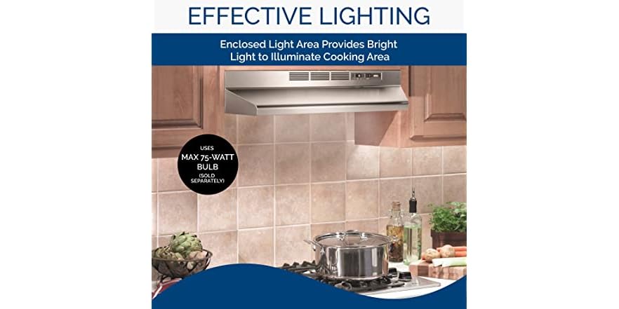 Broan-NuTone 413004 Non-Ducted Ductless Range Hood with Ligh (Open Box)