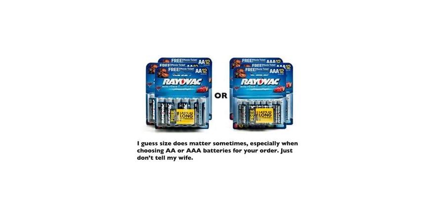 Rayovac Battery 36-Pack with Codes for a Free Cars 2 Movie Ticket