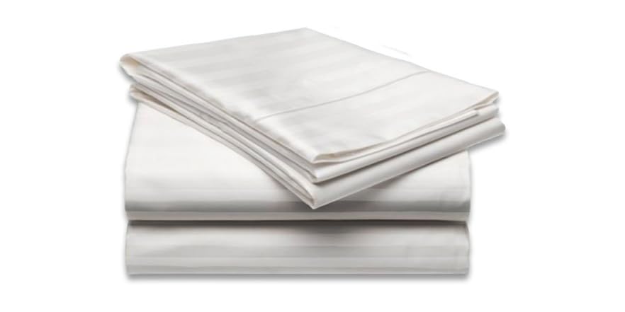 1600 Series Dobby Stripe Embossed Bed Sheet