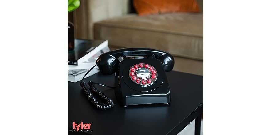 Tyler Retro Style Landline Phone, Push