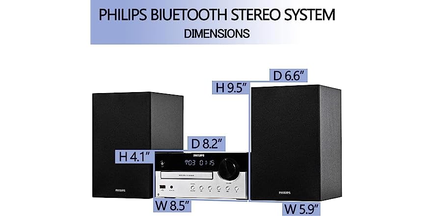 Philips TAM4205 Bluetooth Stereo System