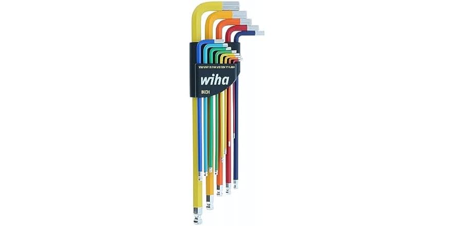 Wiha 66981 13 Piece Ball End Color Coded Hex L-Key