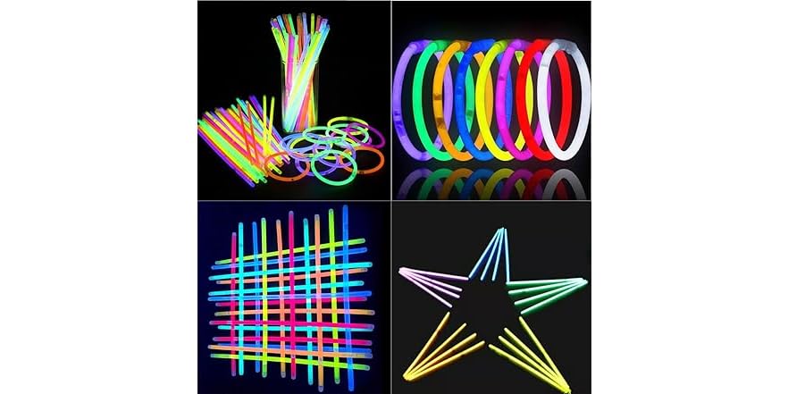200 Pcs 8 Inch White Glow Sticks