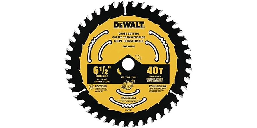 DEWALT Circular Saw Blade, 6 1/2"