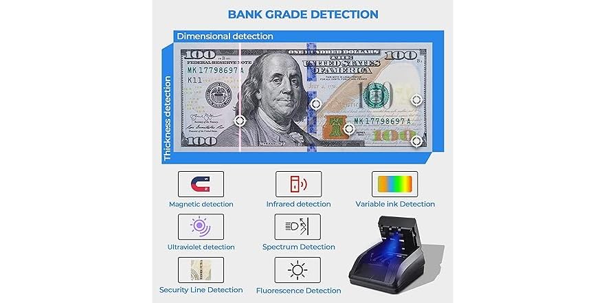 Portable Counterfeit Bill Detector