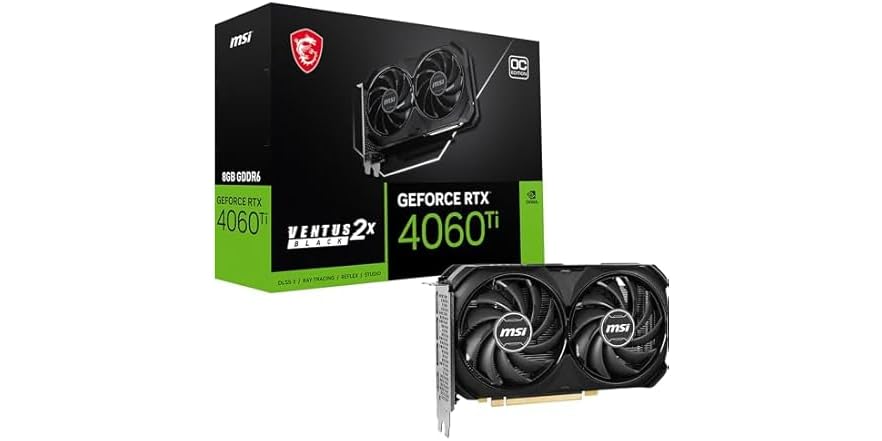 MSI GeForce RTX 4060 Ti Ventus 2X Black (Open Box)