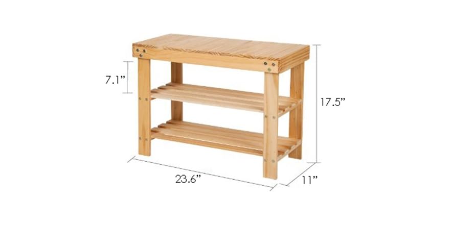 Pine Solid Wood Shoe Rack