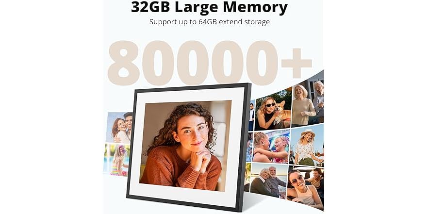 (NEW) Dragon Touch 15in FHD TS Digital Picture Frame