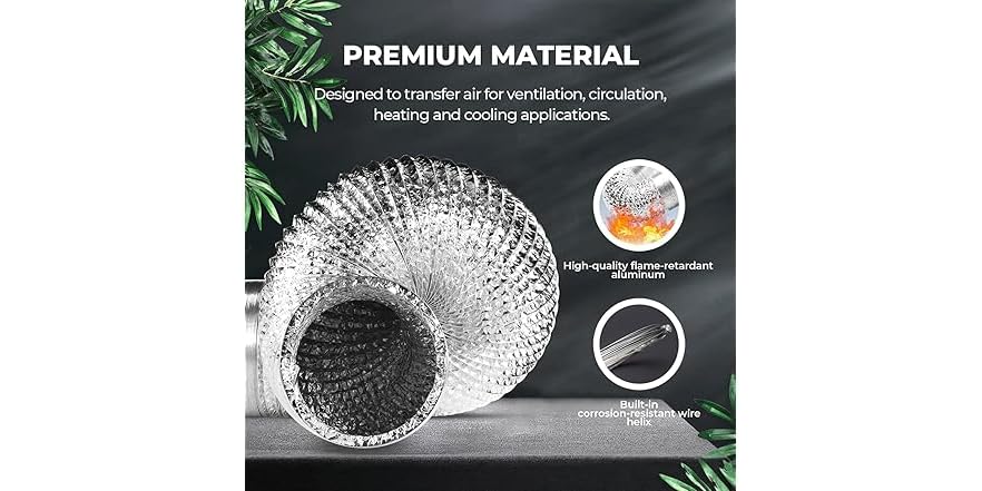 Simple Deluxe 12 Inch 25 Feet Ducting