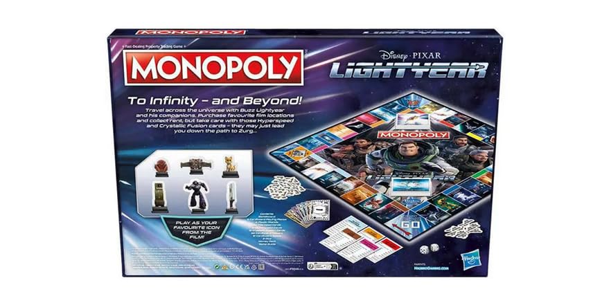 2 Pack Monopoly Lightyear Board Games