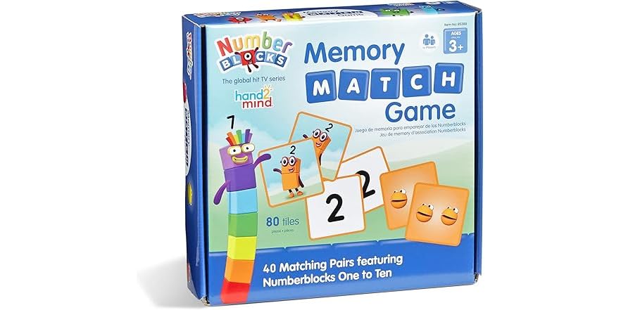 hand2mind Numberblocks Memory Match Game