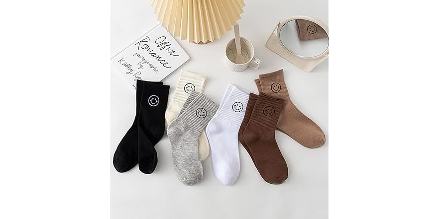 10 Pairs Women's Cute Smile Face Socks