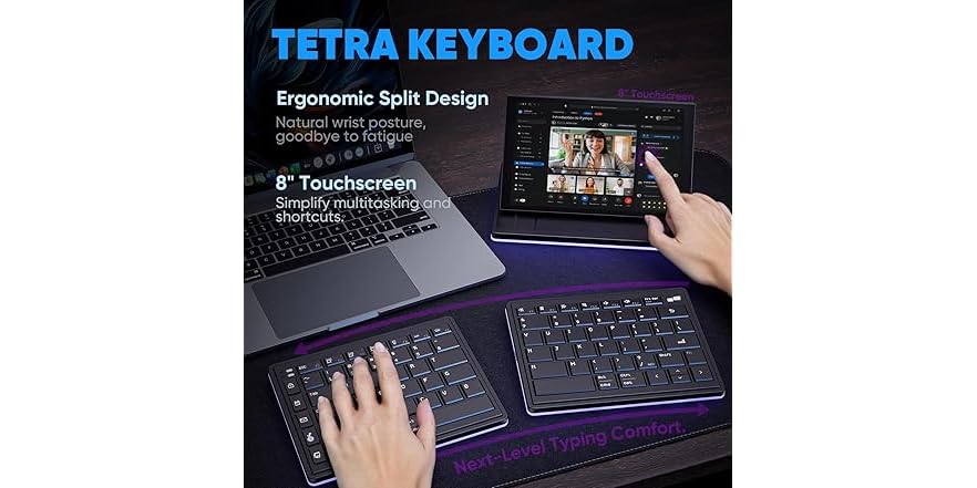 Mobile Pixels Wireless Keyboard with 8" Touchscreen