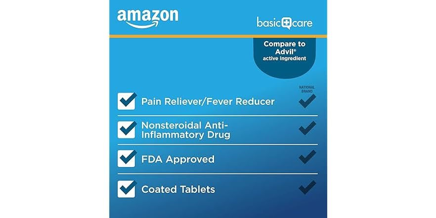 Amazon Basic Care Ibuprofen Tablets 200 mg