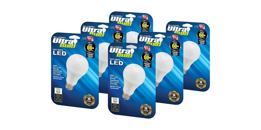 The Bell & Howell Ultra Bulb 60W - 6PK