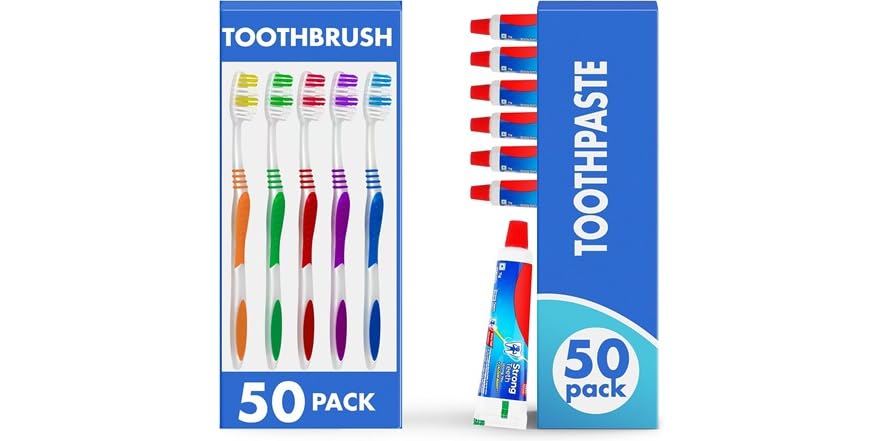 100 PC Toothbrush & Toothpaste Kit