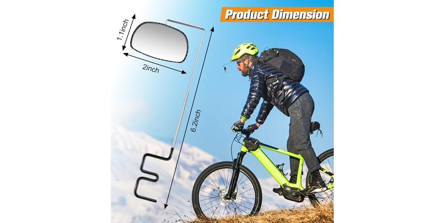 2 Pack Bike 360 Degree Rearview Mirror