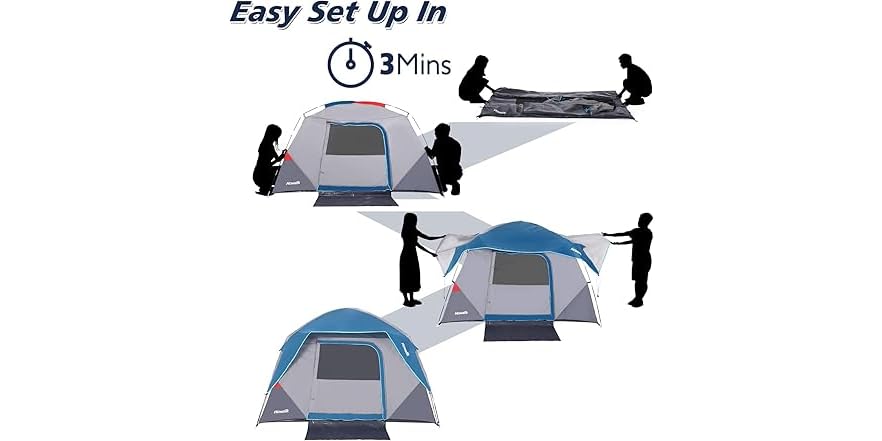 Camping Waterproof Family Tent 4-6 Person