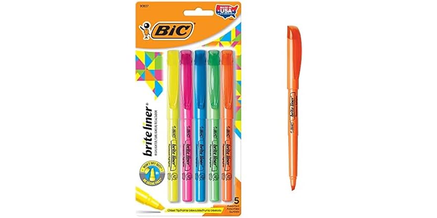 BIC Brite Liner Chisel Tip Highlighters