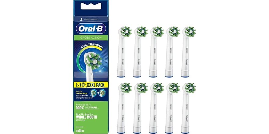 Oral-B Cross Action Toothbrush Heads 10-Count