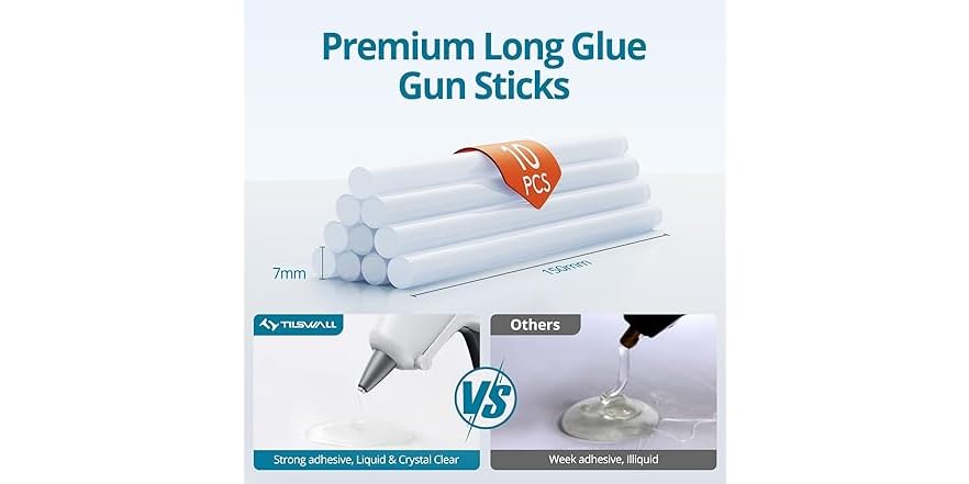 TILSWALL W105 Tilswall Hot Glue Gun White