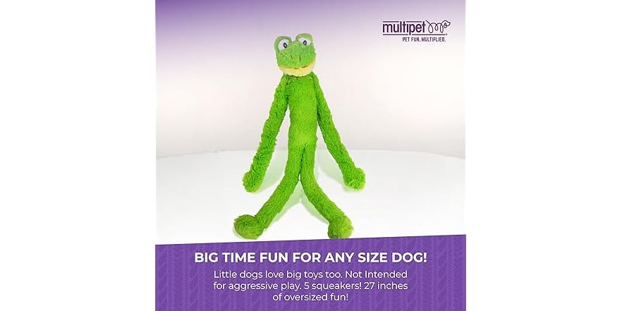 Multipet Swingin' Slevin Duck Plush Dog Toy