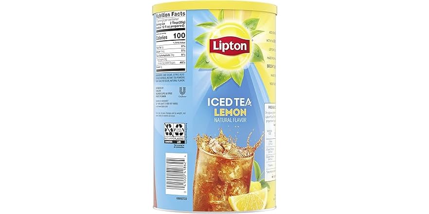 Lipton Lemon Powdered Iced Tea, Sweetened