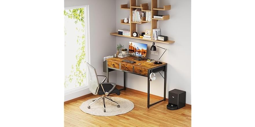 Lufeiya 40-Inch Desk with Drawers