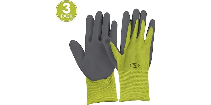 Sun Joe All-Purpose Reusable Nitrile-Palm Gloves