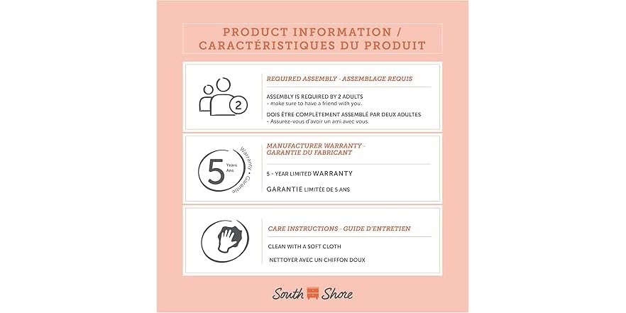 South Shore Olvyn 2-Drawer Nightstand