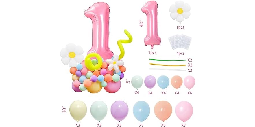 40 inch Pink Number 1 Balloon